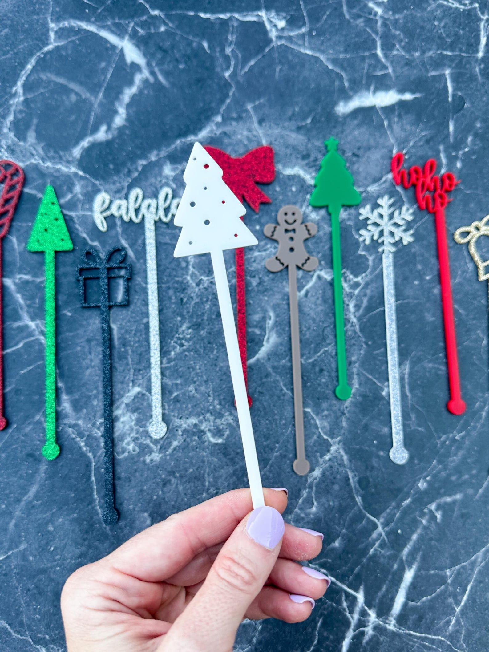 Christmas Cocktail Swizzle Stick | Christmas Drink Stirrer | Signature ...