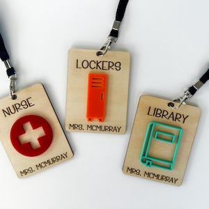 Personalized Teacher Hall Passes - Nurse Office Lockers Bathroom ...