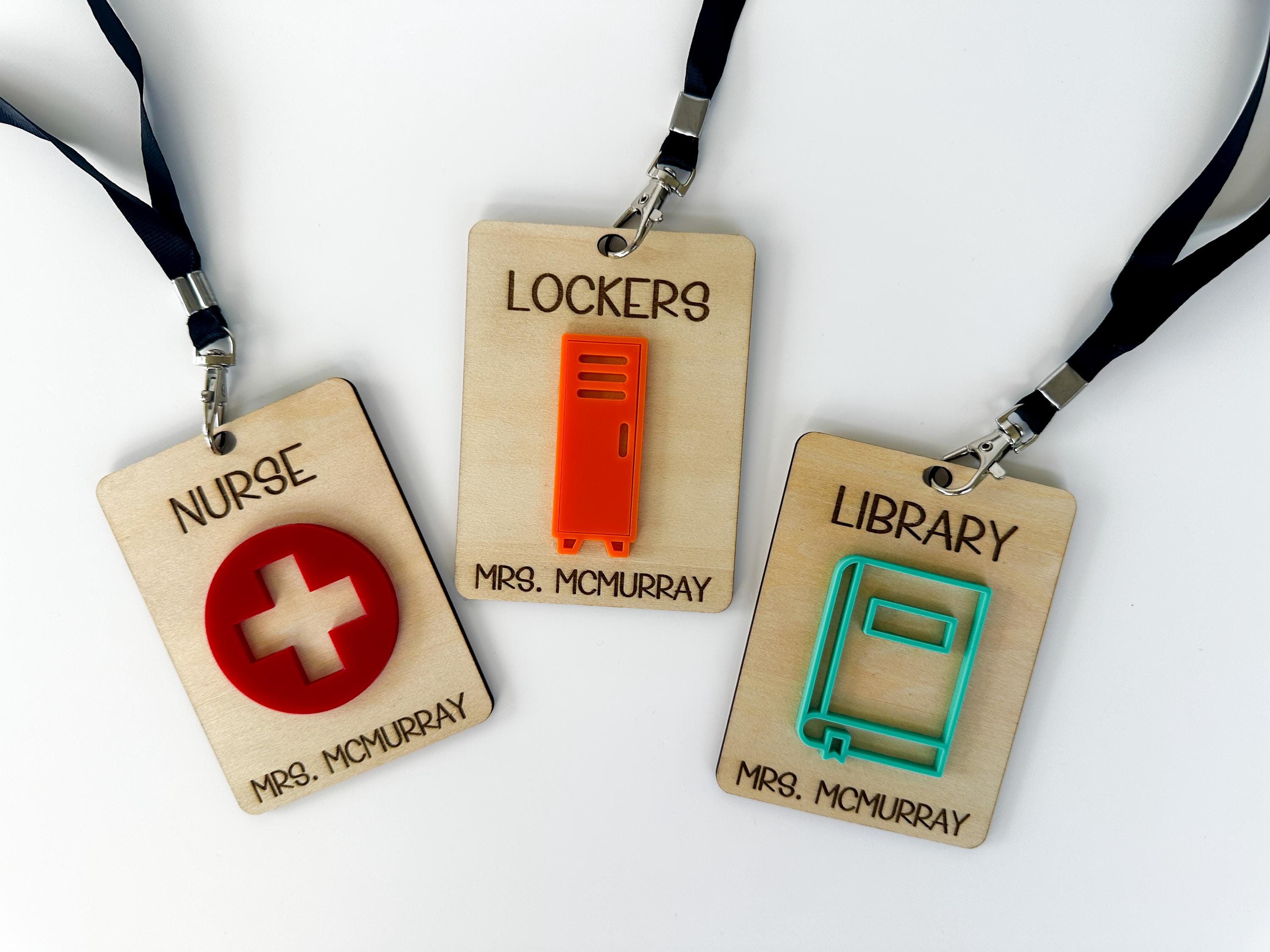 Personalized Teacher Hall Passes - Nurse Office Lockers Bathroom ...