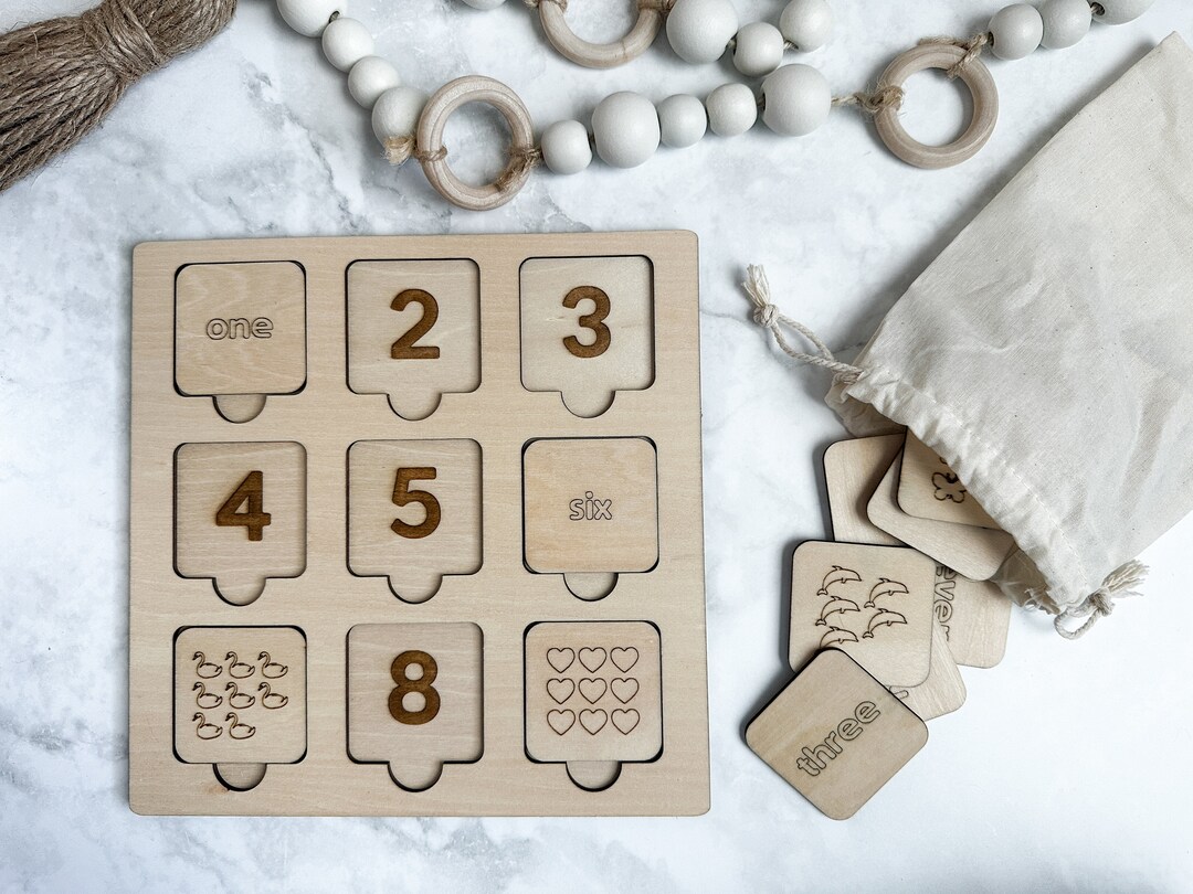 Counting Board | Learning Numbers Puzzle | Wooden Number Tiles ...