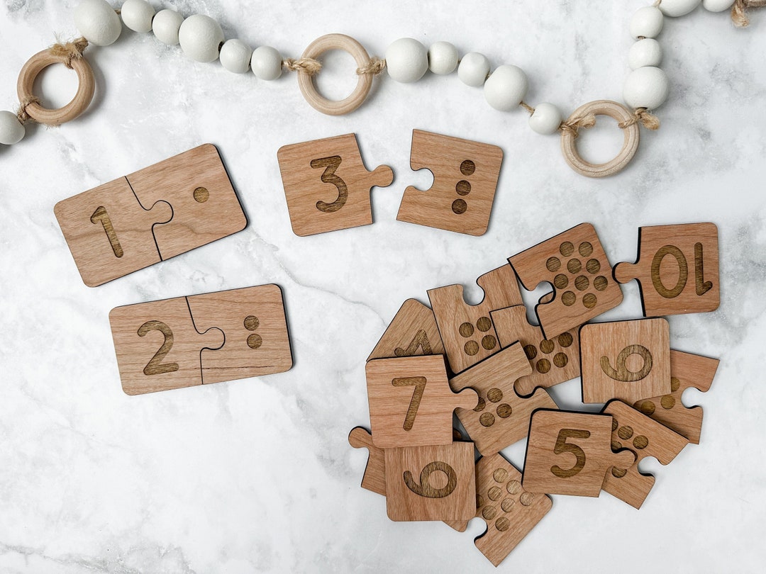 Number Matching Puzzles | Learning Numbers | Wooden Toys| Natural ...