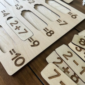 Wood Math Board | Addition and Subtraction | Hands-on Learning ...