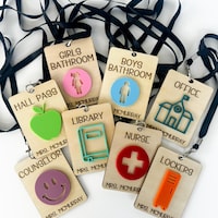 Retro Hall Pass Template - Etsy