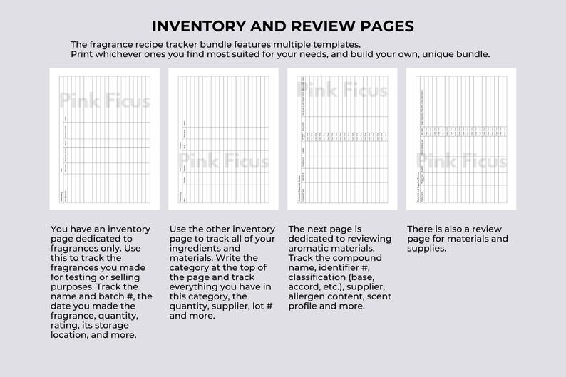 Printable Perfume | Fragrance Recipes Tracker for Hobbyists and ...