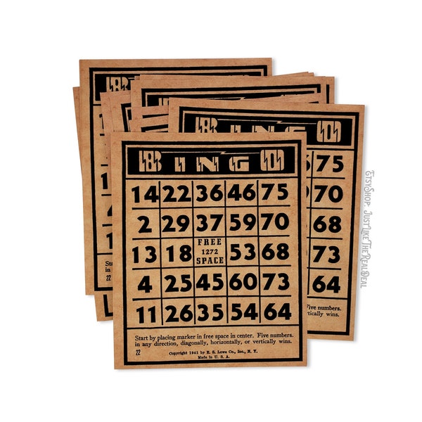 Vintage Bingo Cards - Etsy