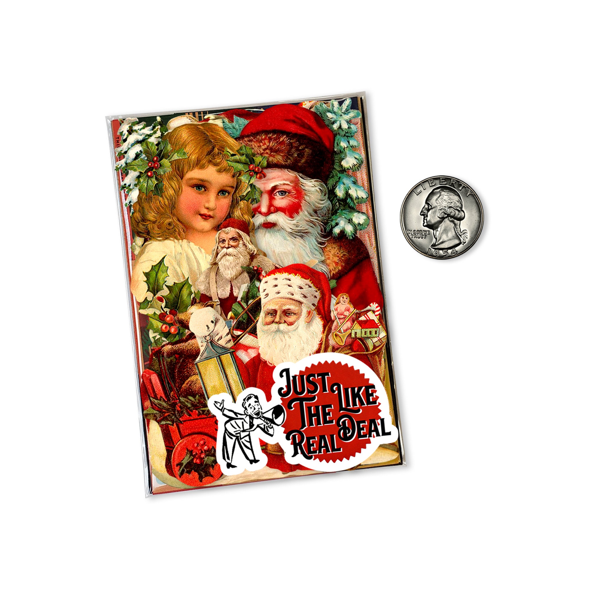 Victorian Christmas Paper Die Cuts, Printed Christmas Paper Decorations ...