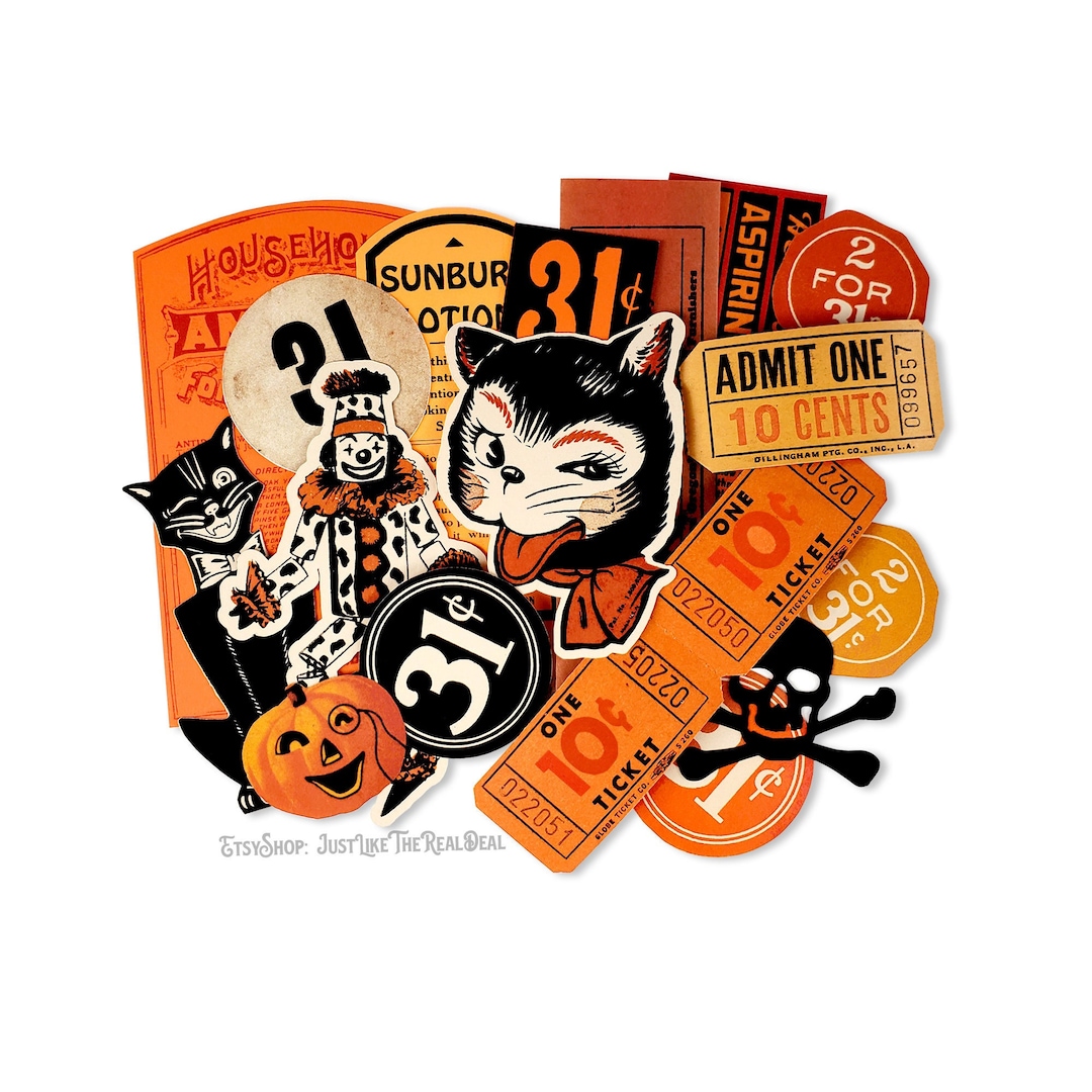 Vintage Halloween Ephemera 20 Piece Assortment High Quality ...