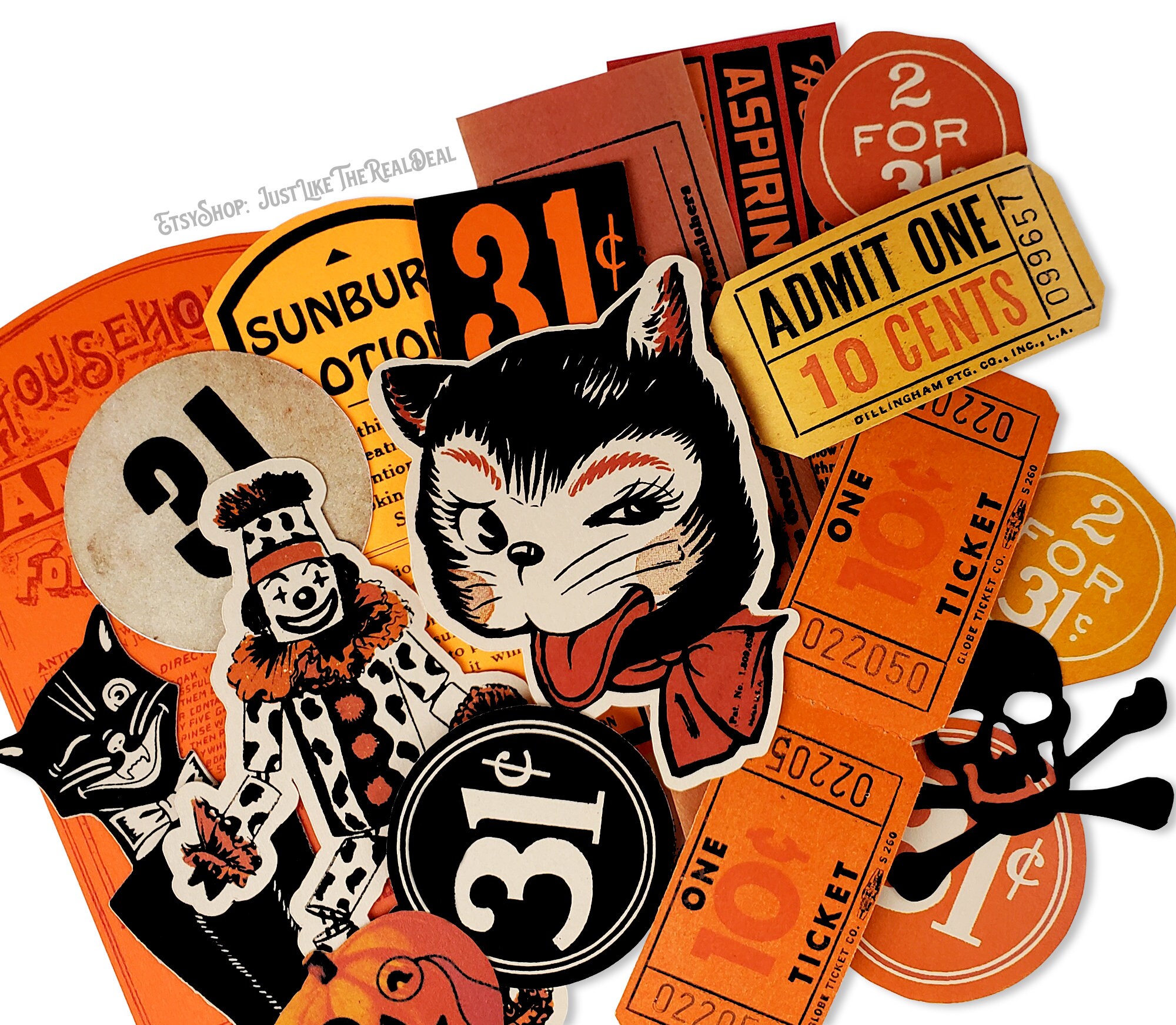 Vintage Halloween Ephemera 20 Piece Assortment High Quality - Etsy