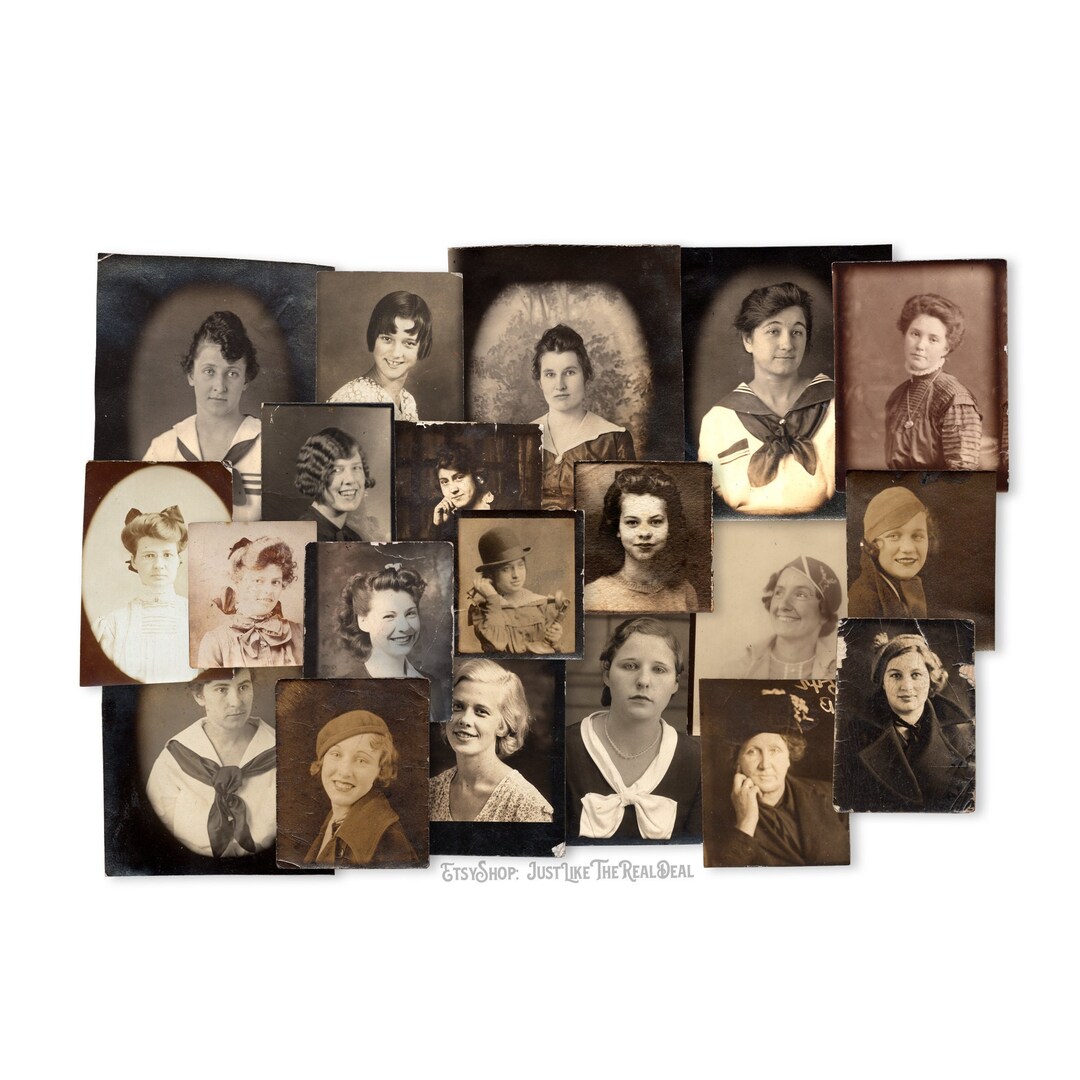 20 Piece Vintage Ladies High-quality Laser Reproductions Photo Booth ...