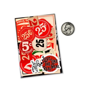 25 Cent Vintage Grocery Price Labels & Tags Paper Cuts, Printed ...