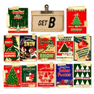 Vintage Christmas Box Covers Assortment Size of Cuts Vary From 2.75 ...