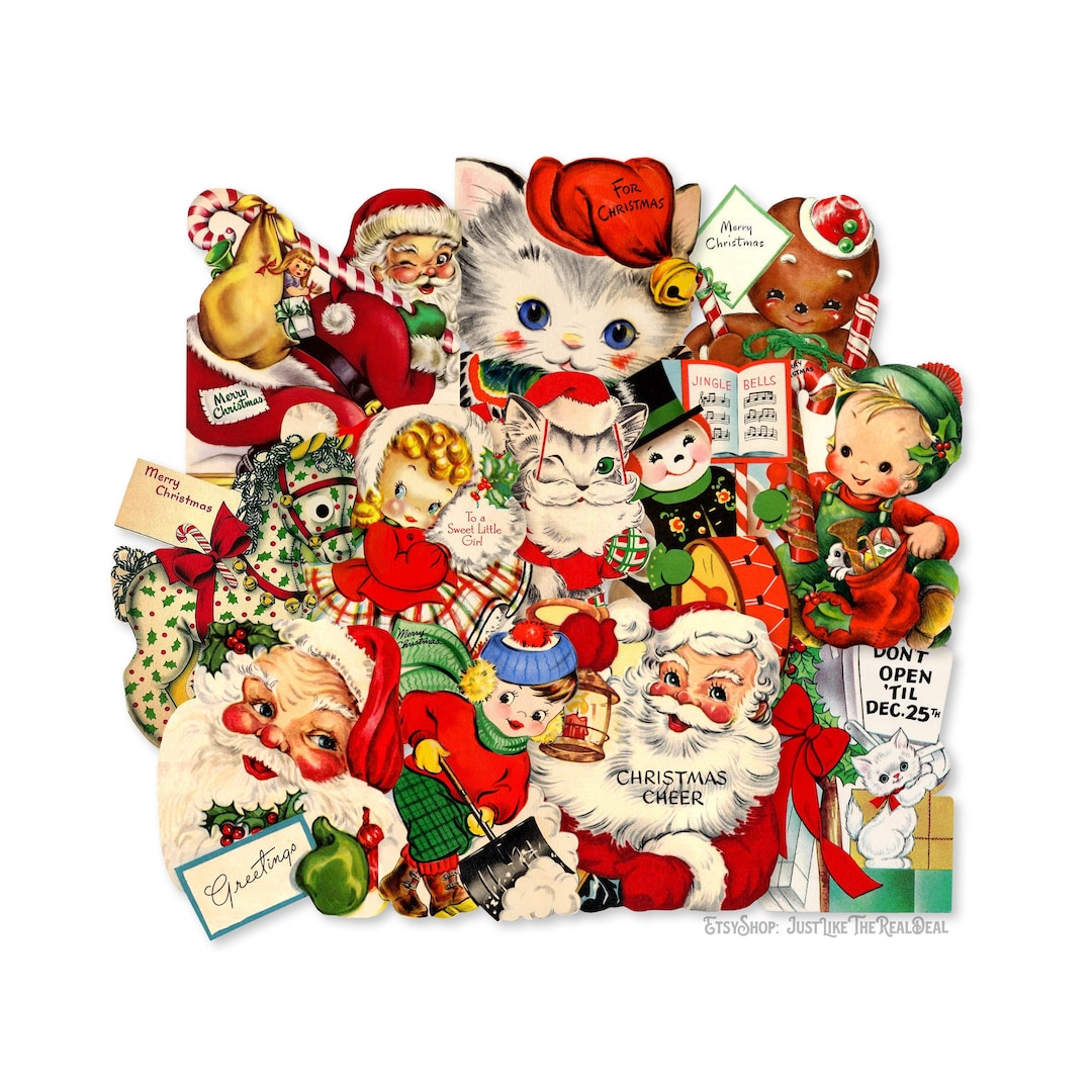 Vintage Christmas 12 Piece Die Cuts High-quality Laser Reproductions ...