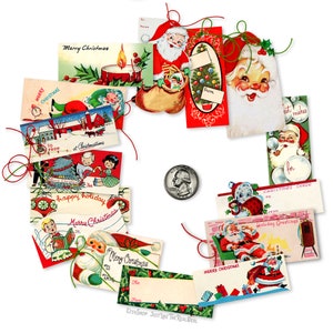 Vintage Christmas 15 Piece Gift Tag Assortment High-quality Laser ...