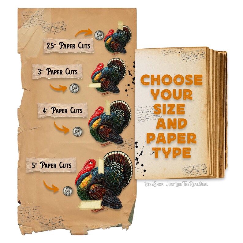 Vintage Thanksgiving Day Paper Die Cuts, Printed Thanksgiving Paper ...
