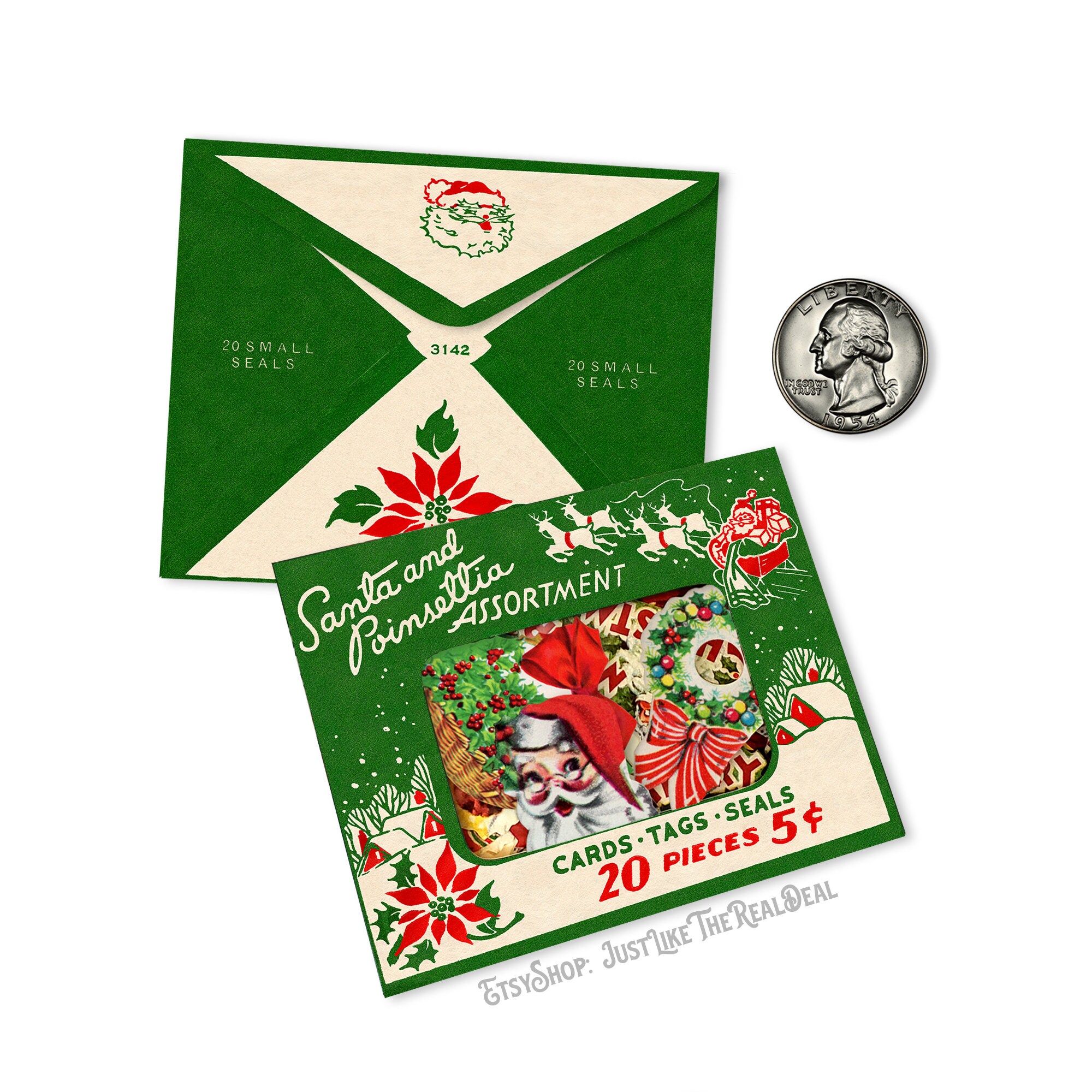 Christmas Mini Envelope + 20 Paper Cuts High-quality Laser ...