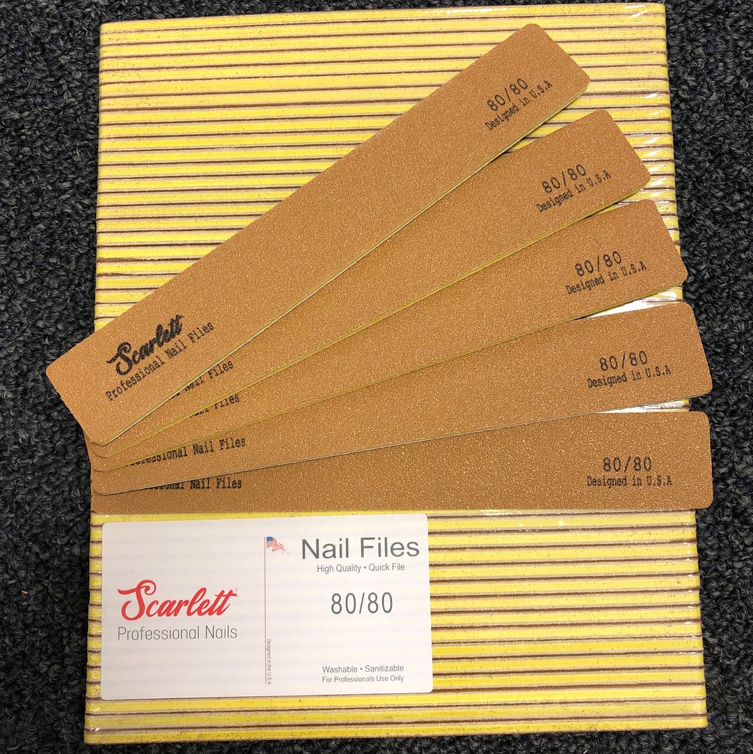 Gold Nail Files Jumbo Square Acrylic Nail File Grit 80/80 - Etsy