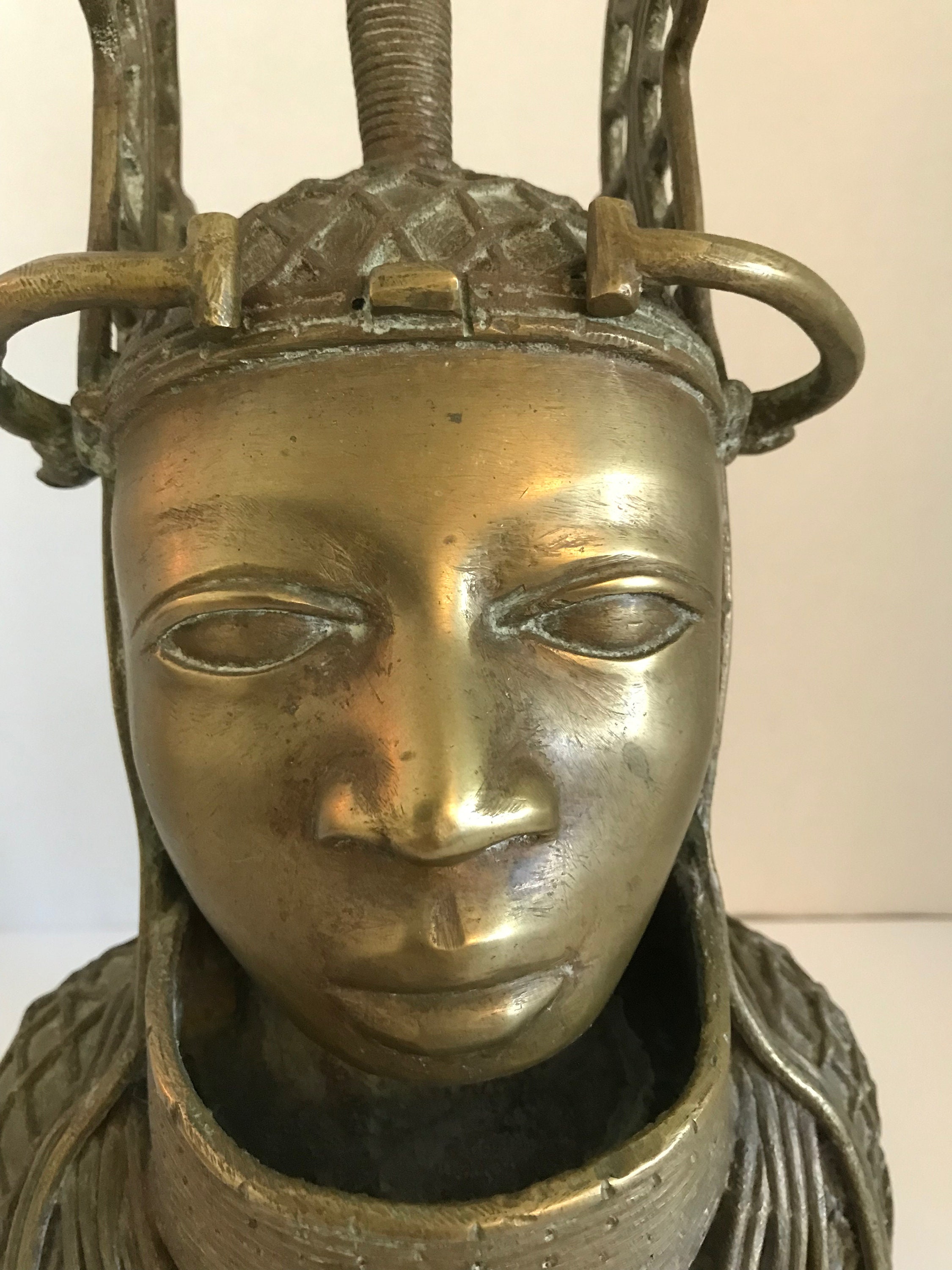 Rare Cast Bronze Bust of King From Kingdom of Benin Nigeria - Etsy