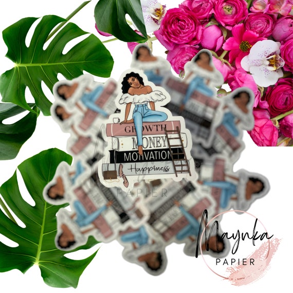 Motivation Manifesting Sticker African American Woman Vinyl | Etsy
