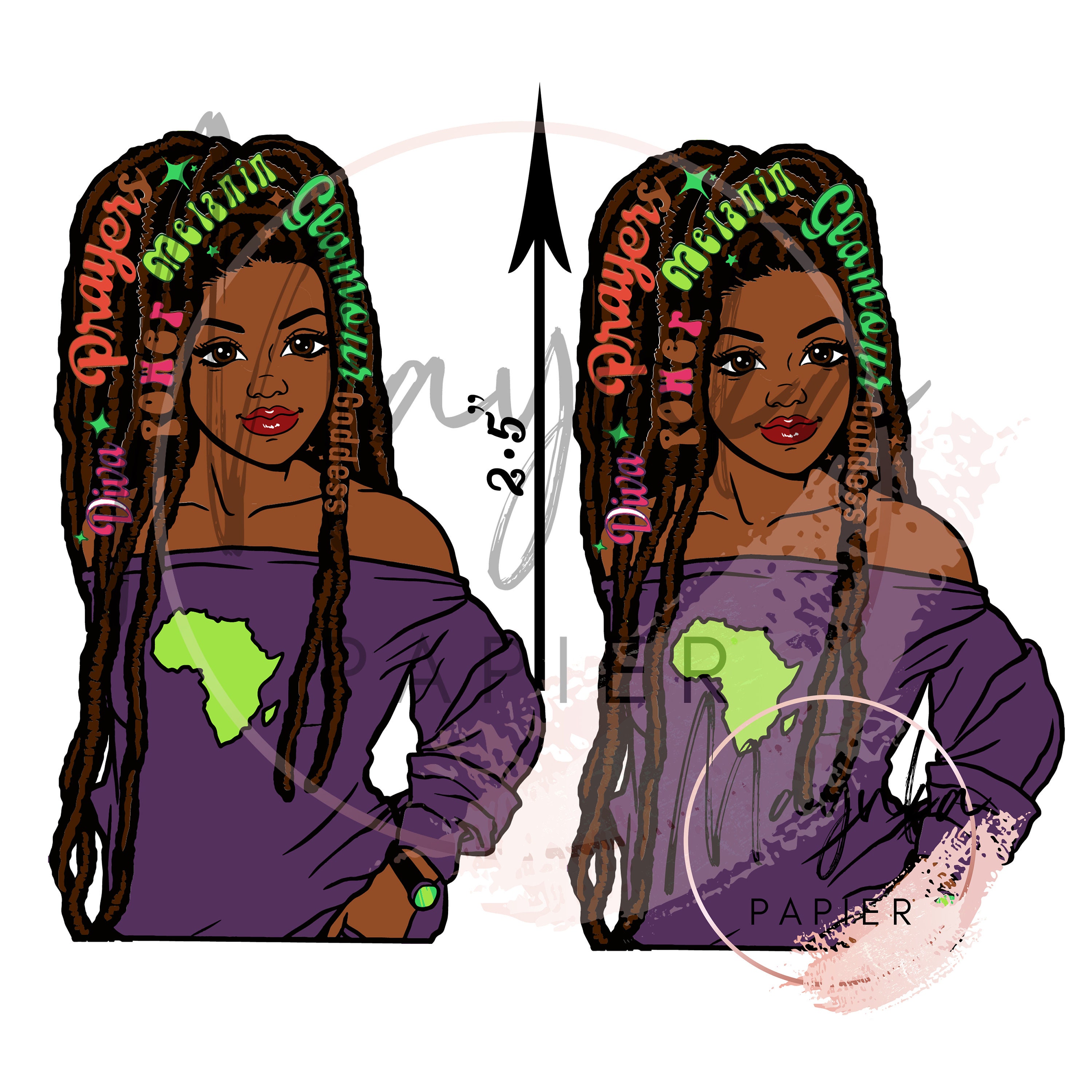Black Women With Dreads Stickers - Etsy
