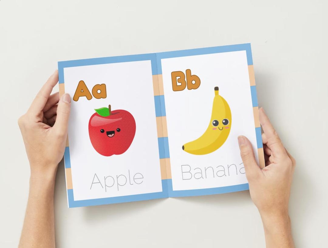 Tracing the Alphabet With Fruit & Vegetables - Etsy