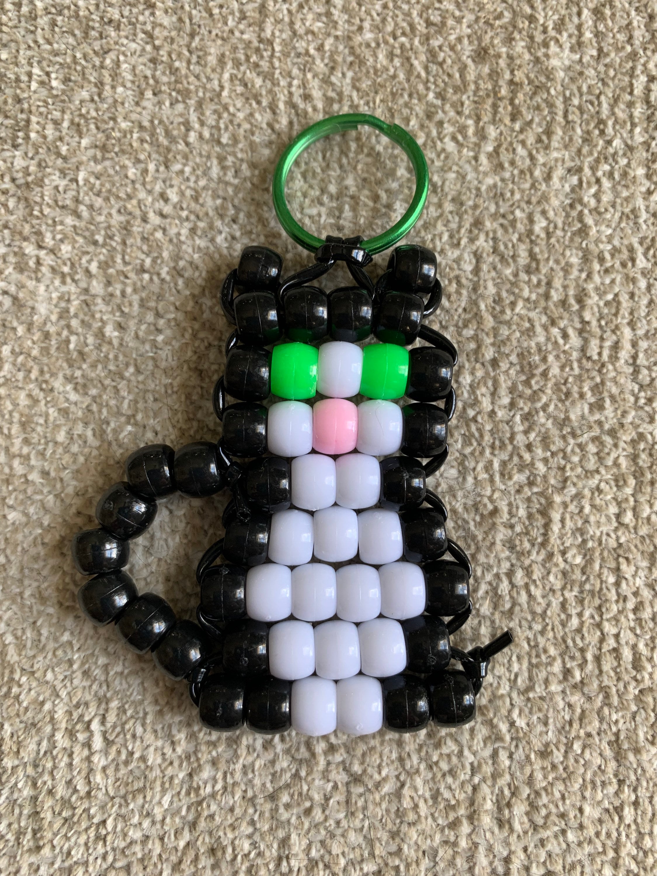 Cat/kitten Kandi Pony Bead Keychains - Etsy