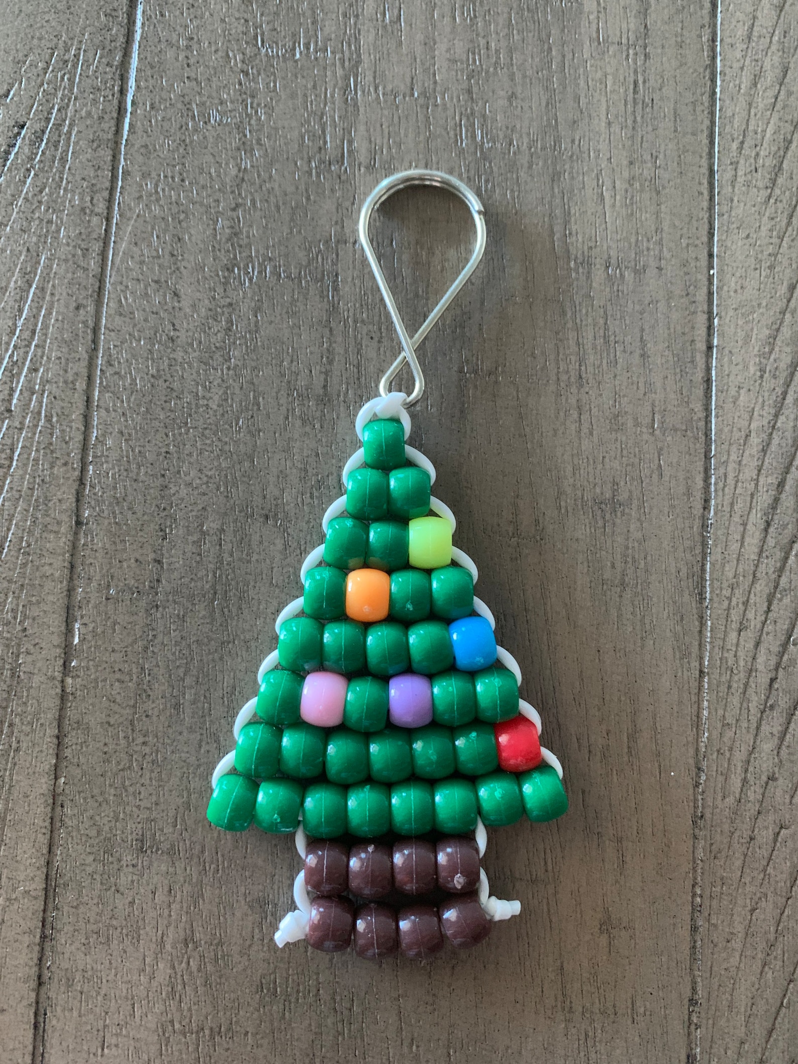 Christmas Tree/holiday/festive Pony Bead Keychains - Etsy