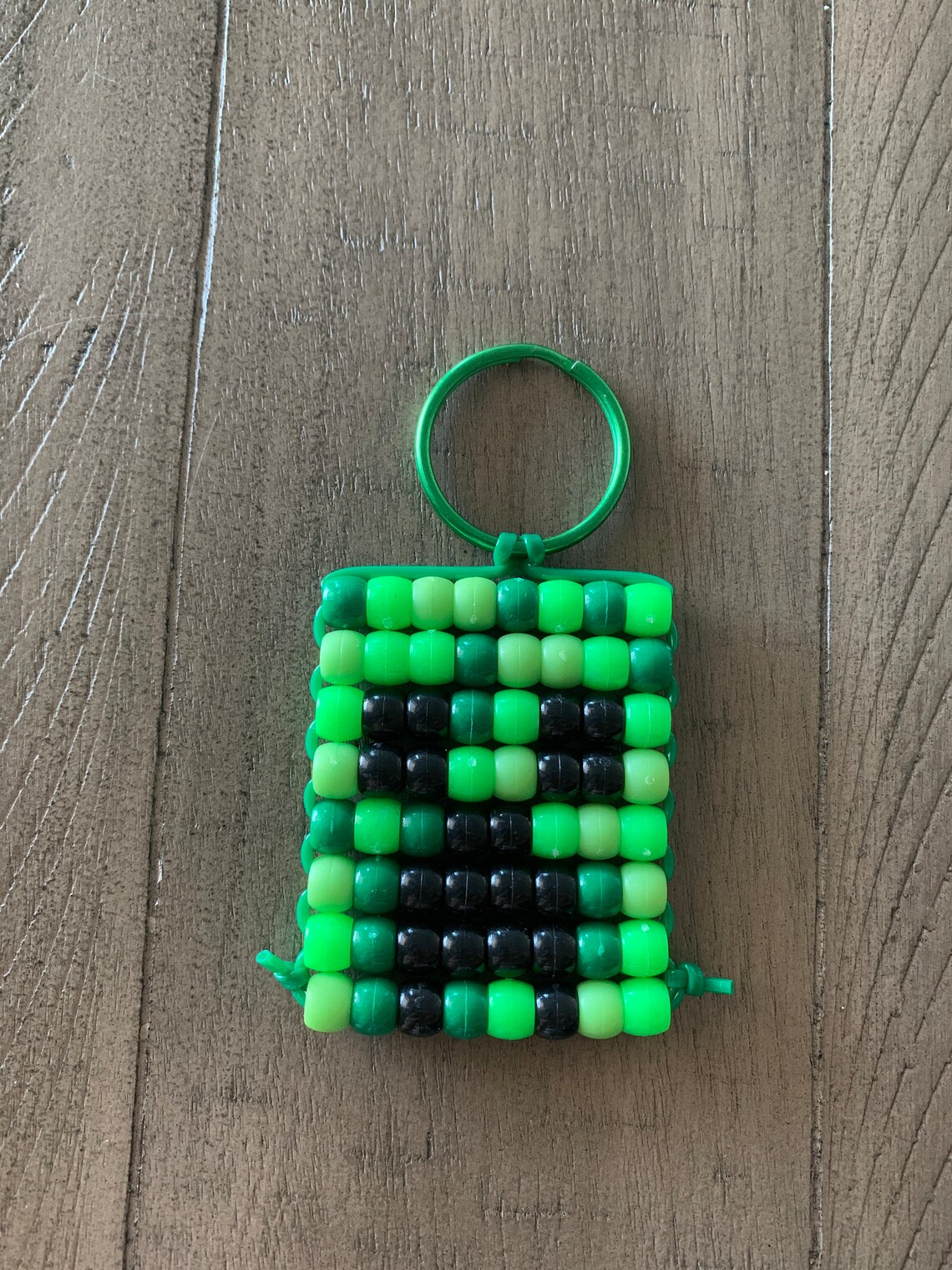 Minecraft Creeper Pony Bead Keychain - Etsy