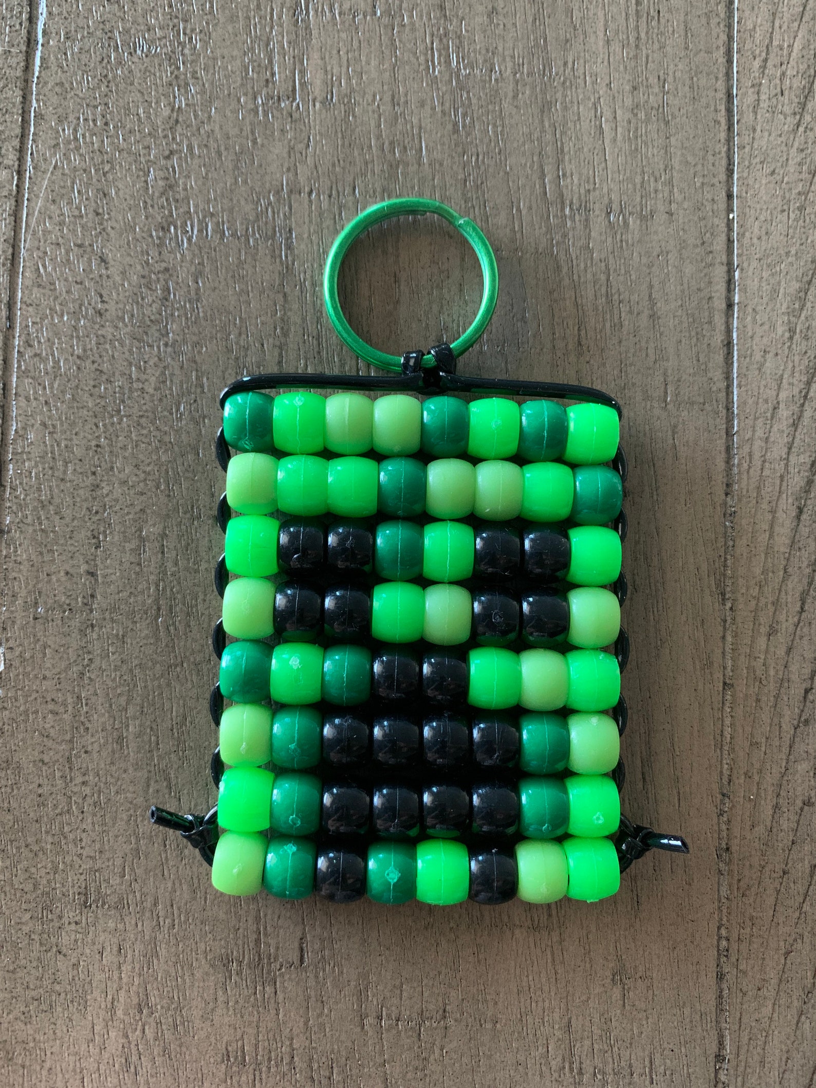 Minecraft Creeper Pony Bead Keychain - Etsy