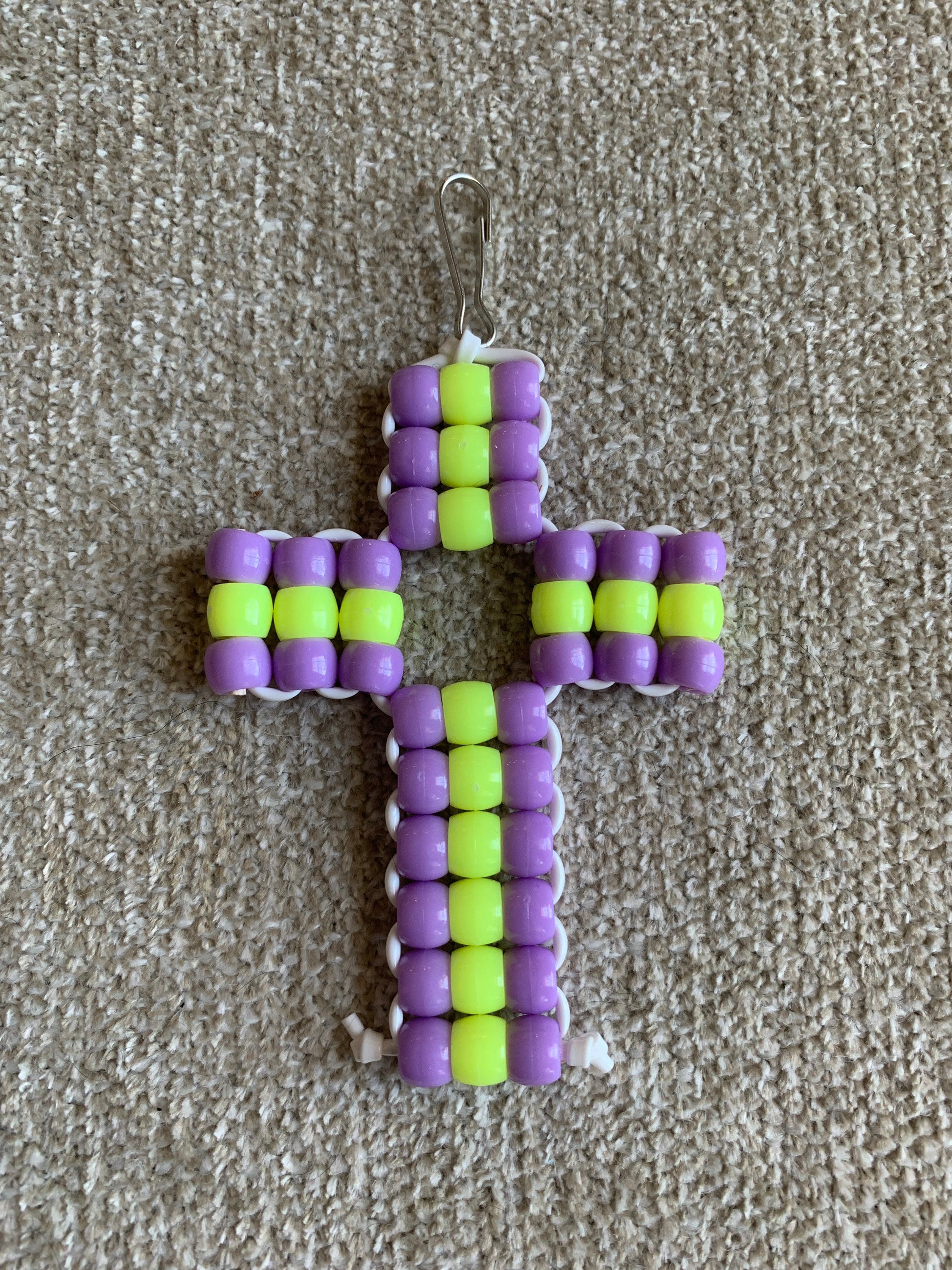 Cross Kandi Pony Bead Keychain - Etsy