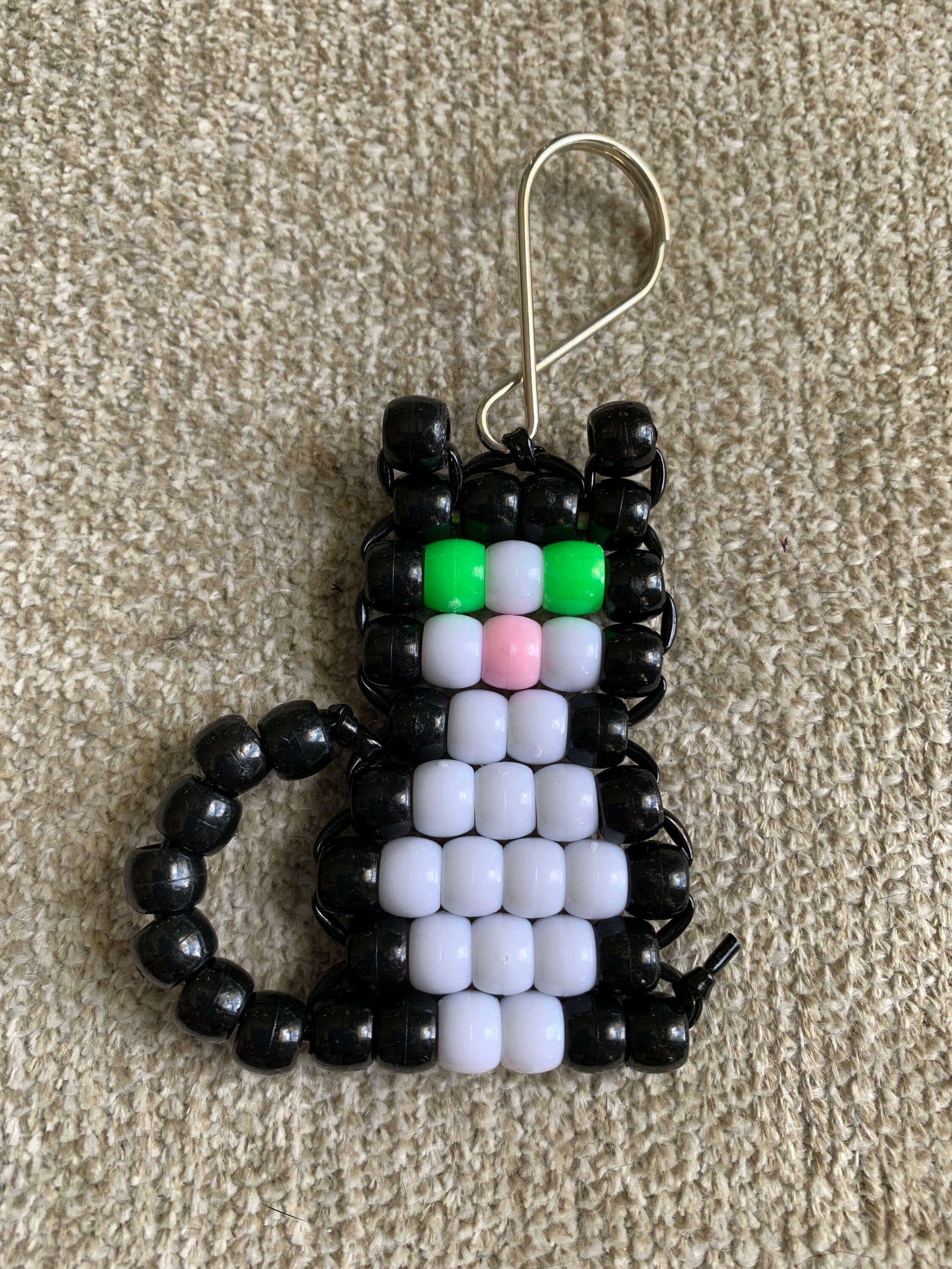 Cat/kitten Kandi Pony Bead Keychains - Etsy