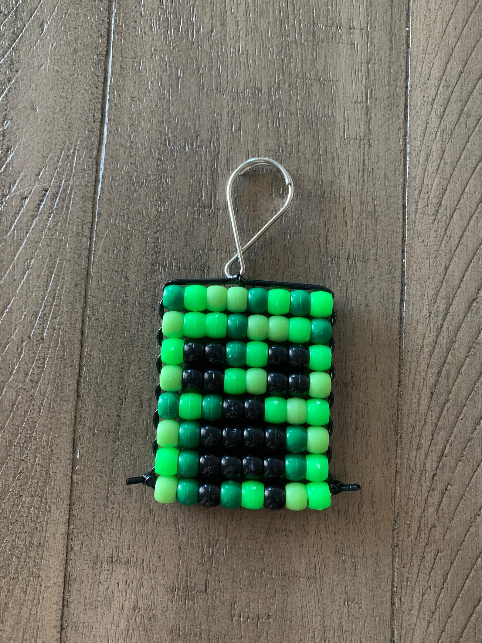 Minecraft Creeper Pony Bead Keychain - Etsy