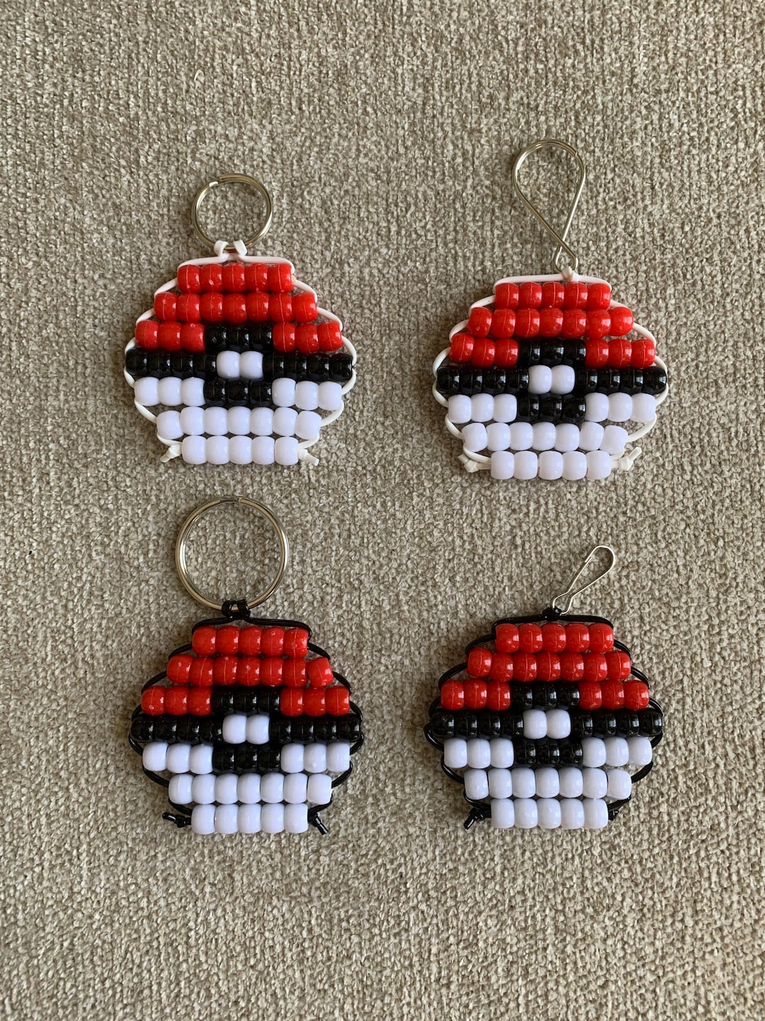 Pokémon Poke Ball Pony Bead Keychains - Etsy