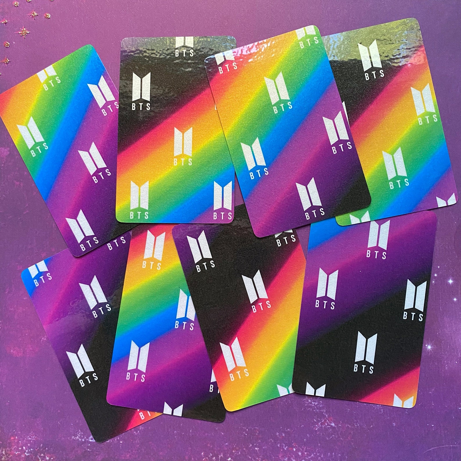 BTS Suga Min Yoongi metallic photocards Set 1 | Etsy