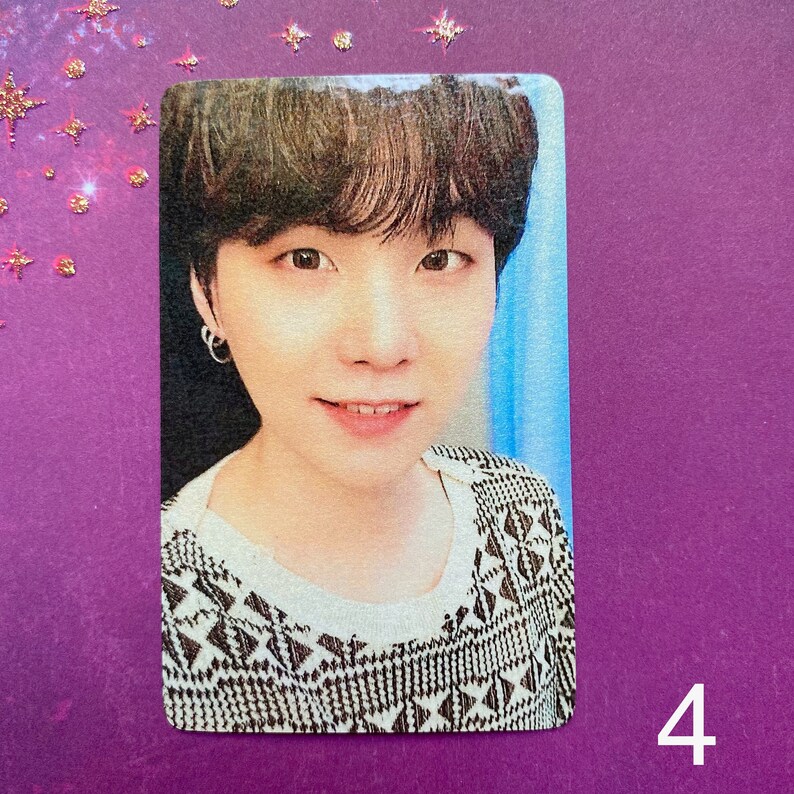 BTS Suga Min Yoongi metallic photocards Set 1 | Etsy