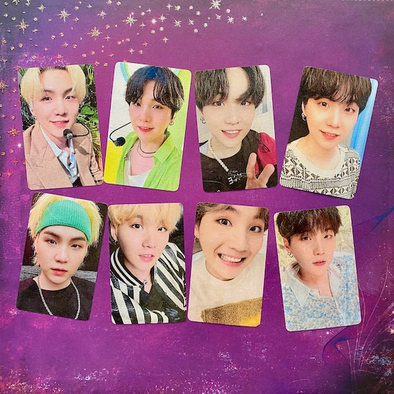 BTS Suga Min Yoongi metallic photocards Set 1 | Etsy