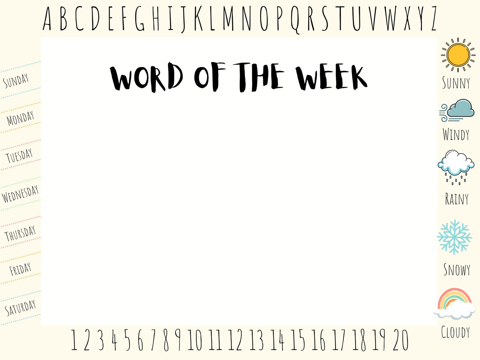 Word of the Week Poster - Etsy