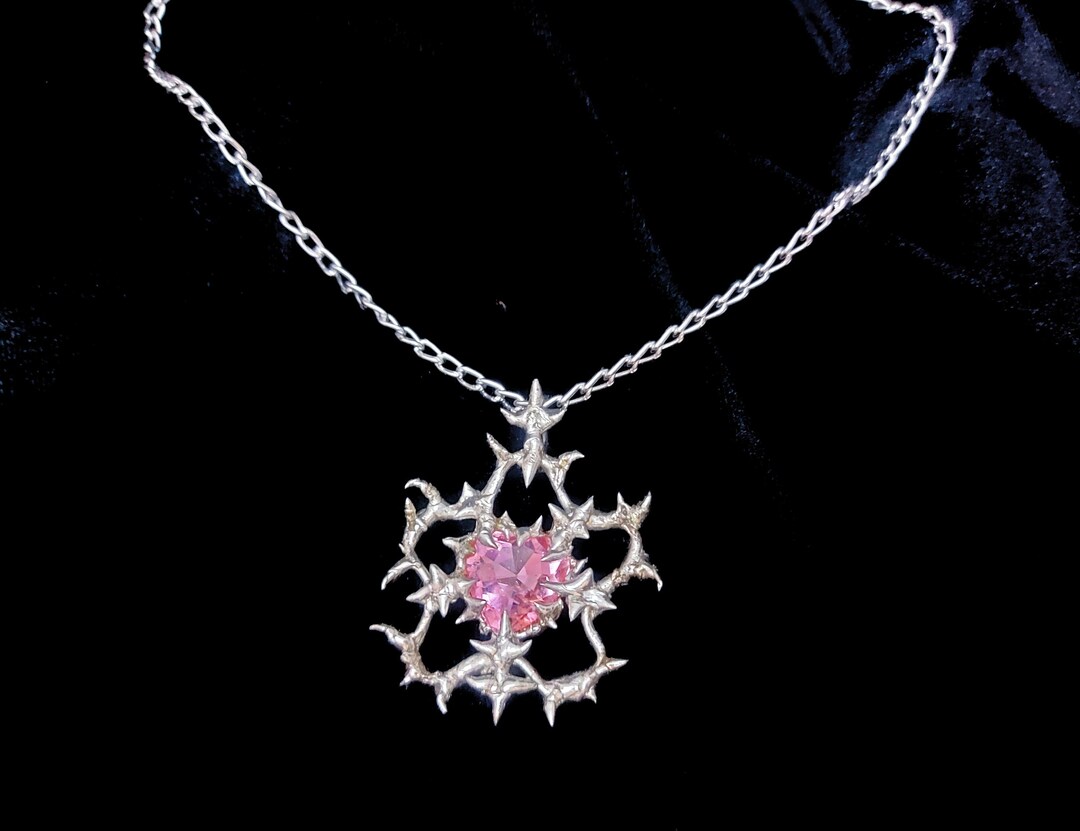 Star Pink Crystal Princess Charm Necklace - Etsy