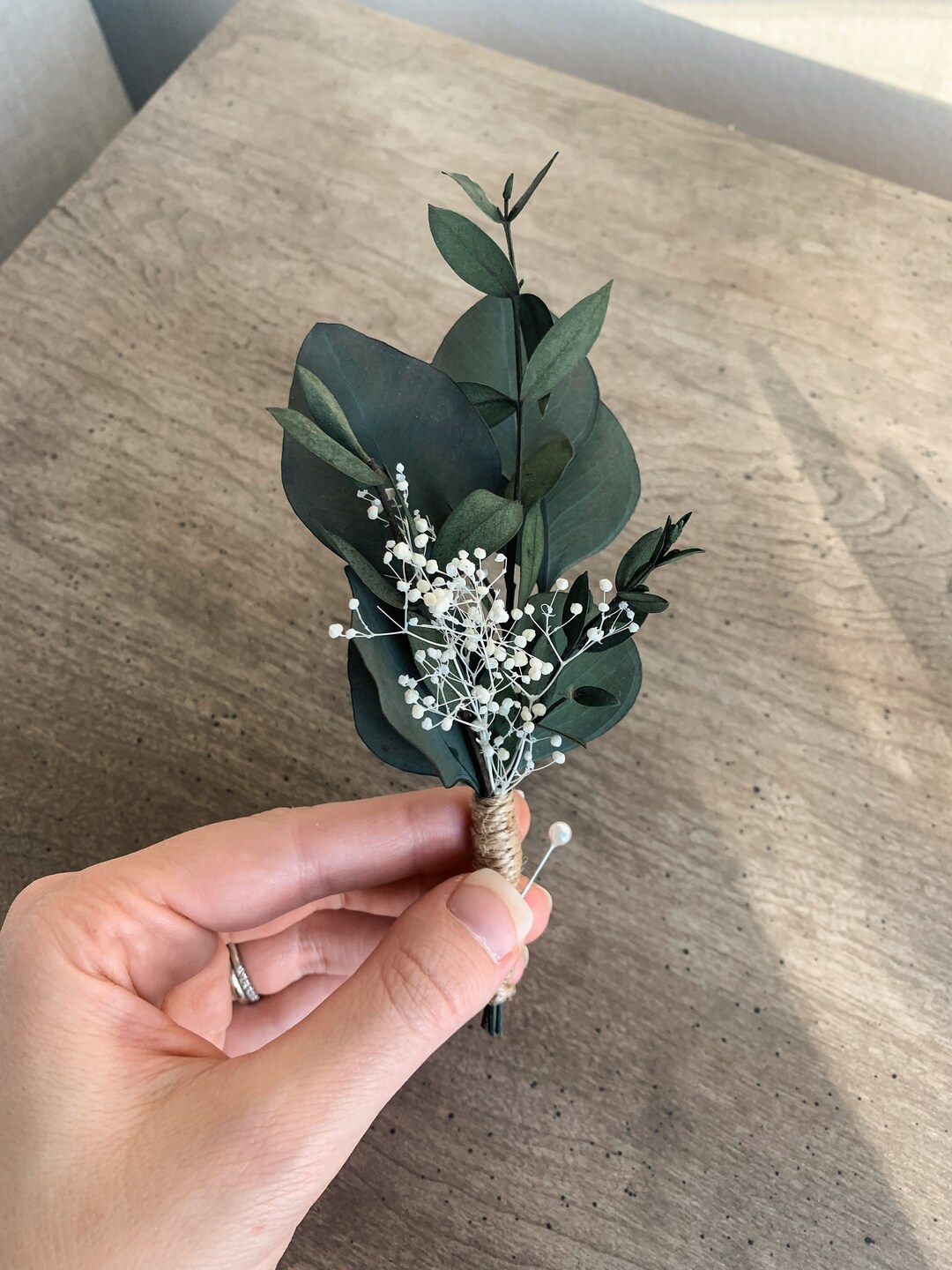 Eucalyptus Boutonnière Greenery Groomsmen Flower Rustic Buttonhole ...