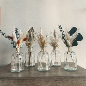 Small Vase With Dried Flowers, Small Dried Flower Bouquet, Boho Wedding ...