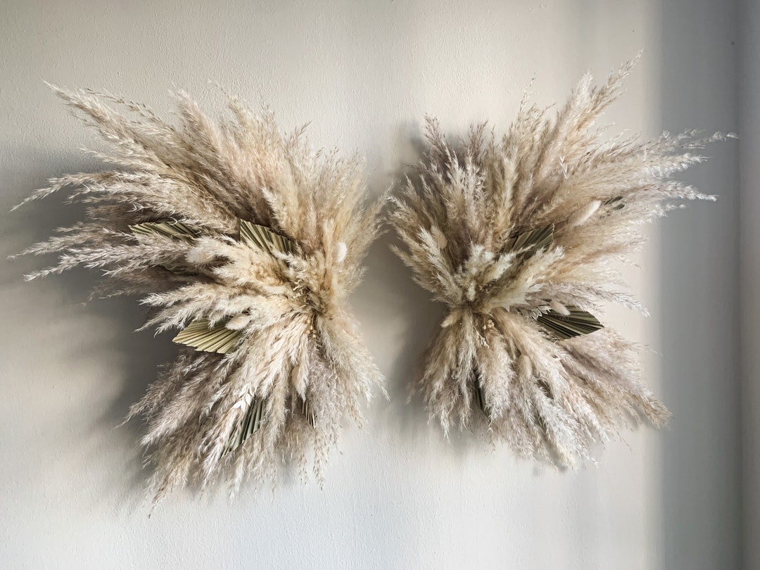 Pampas Grass Angel Wings, Pampas Grass Wings, Salon Decor, Boho Home ...