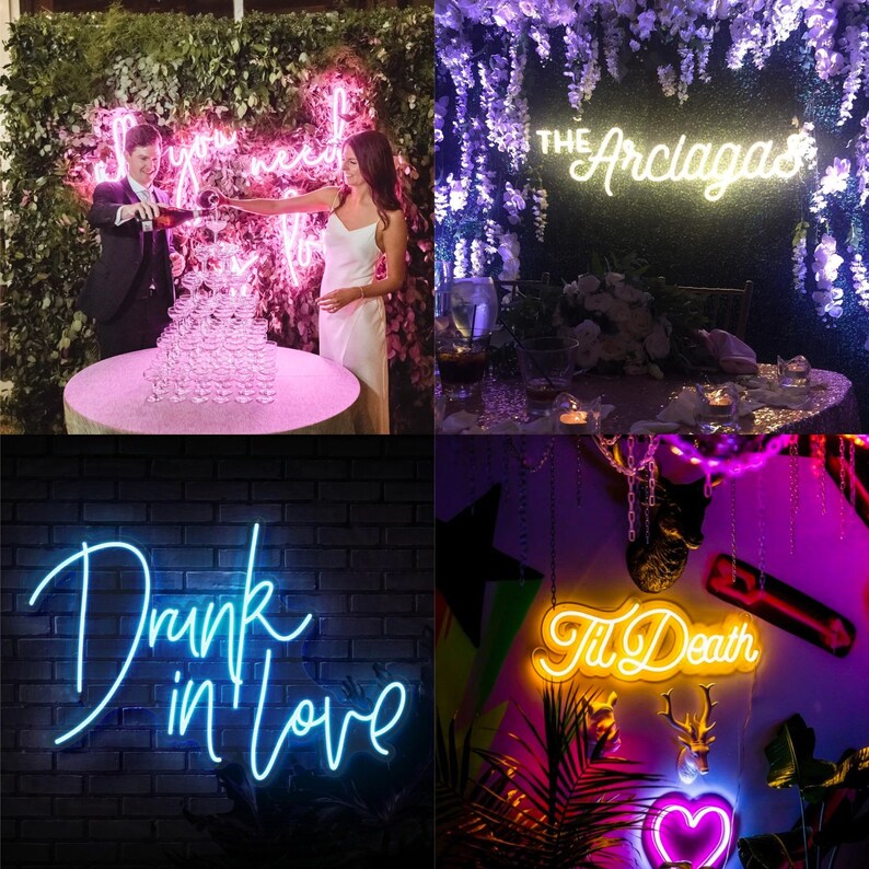 Wedding Neon Sign Boho Wedding Neon Sign Wedding Backdrop - Etsy