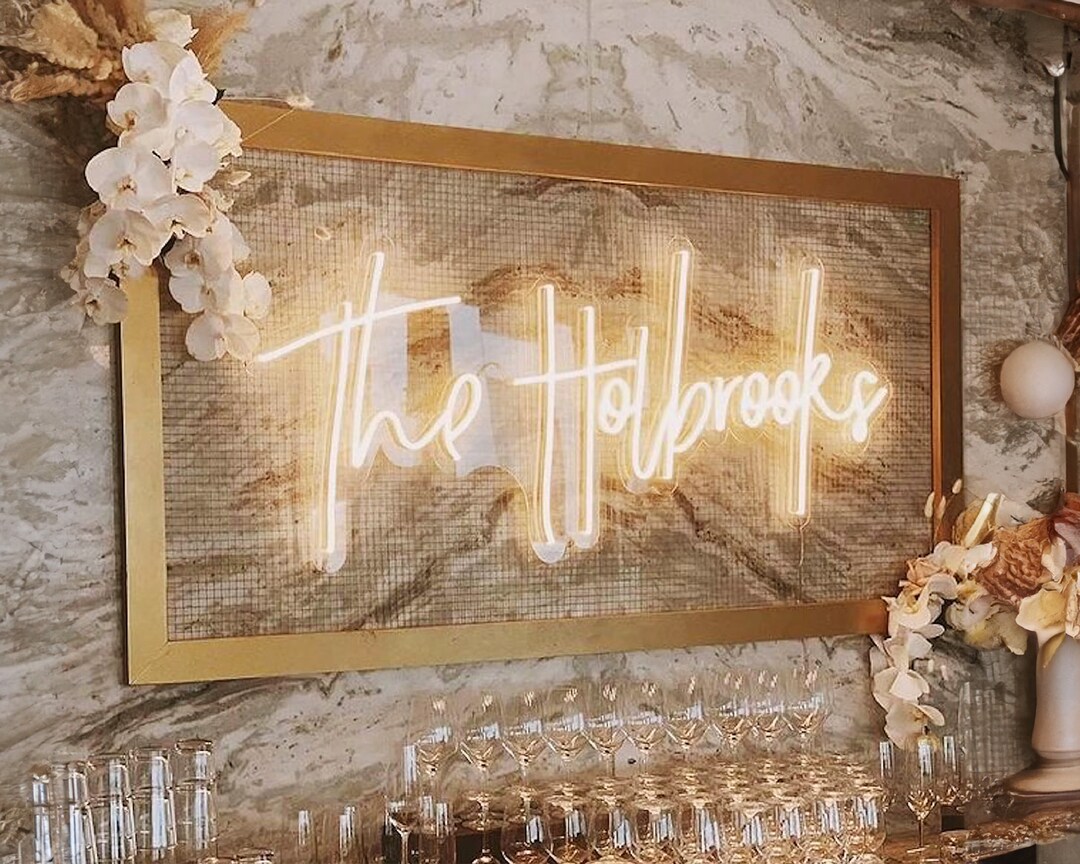 Custom Wedding Neon Sign | Custom Home Decor for Wedding | Custom Neon ...