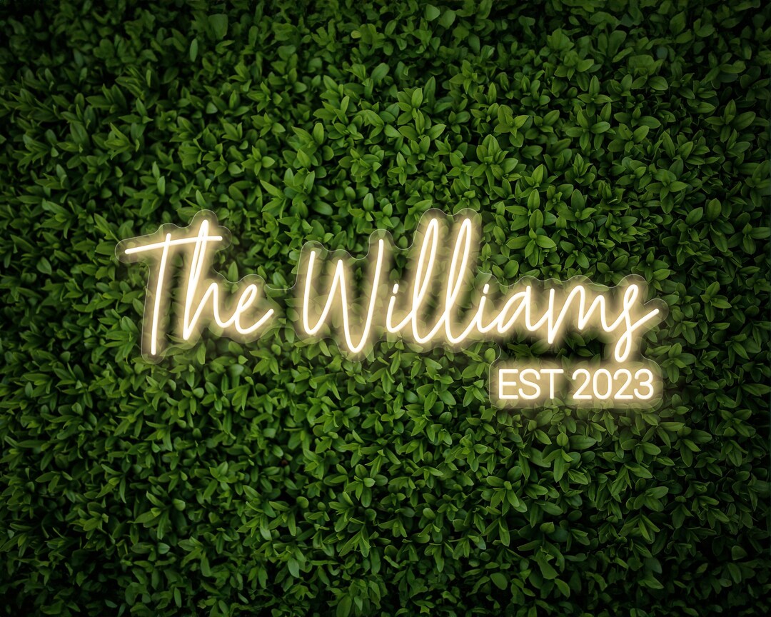 Wedding NEON SIGN With EST Year for Reception | Wedding Decorations ...