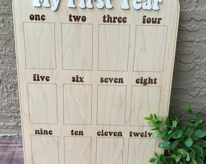 One Year Of Milestone Board First Birthday Decor First - Etsy