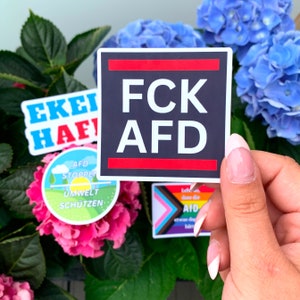 FCK AFD Vinyl Sticker Wasserfest Set // 4 Stück - Etsy.de
