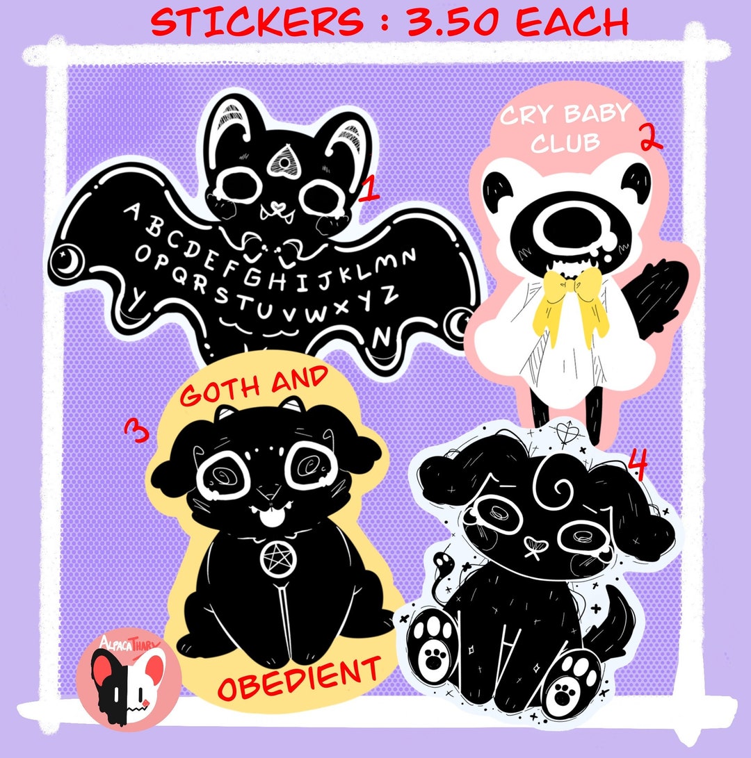 STICKERS GOTH CUTIES Christmas Stocking Stuffers - Etsy