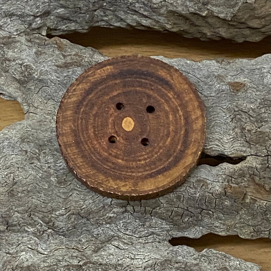 Natural Wood Button - 5cm - Etsy