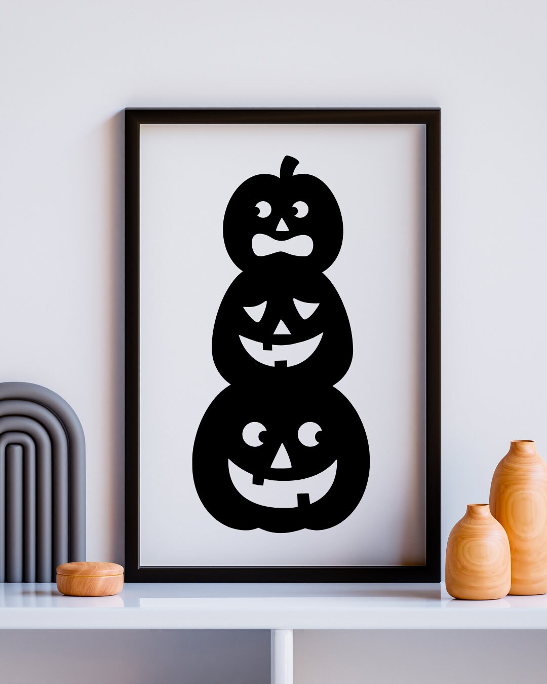 Stacked Pumpkin Halloween Digital Print Halloween Wall Print - Etsy