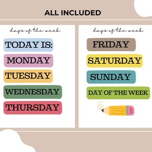 Printable Preschool Kindergarten Calendar Bundle Elementary Calendar ...