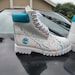 Timberland Boots Custom Made Men's Waterproofs Turquoise and White - Etsy